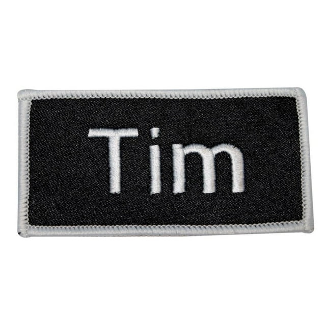 Tim Name Tag Patch Uniform ID Work Shirt Badge Embroidered Iron On ...
