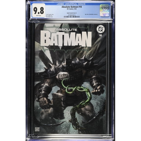 Absolute Batman #18 - CGC 9.8 Comic Book - Walmart.com