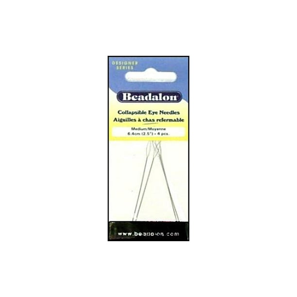Beadalon Beading Needle Collaps Eye 2.5" Med 4pc - Walmart.ca