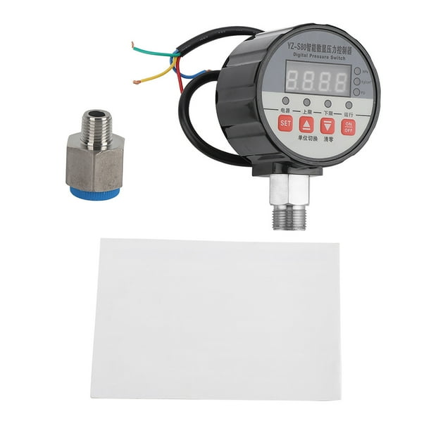 Digital Pressure Switch,220V Digital Pressure Switch Digital Pressure Controller Pressure ...