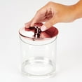 mDesign Large Plastic Bathroom Apothecary Canister Jar, 4 Pack, Clear ...