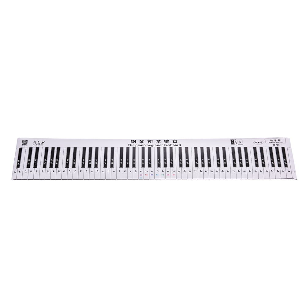 Buy Fingering Version 88 Keys Piano Keyboard Fingering Practice Chart ...