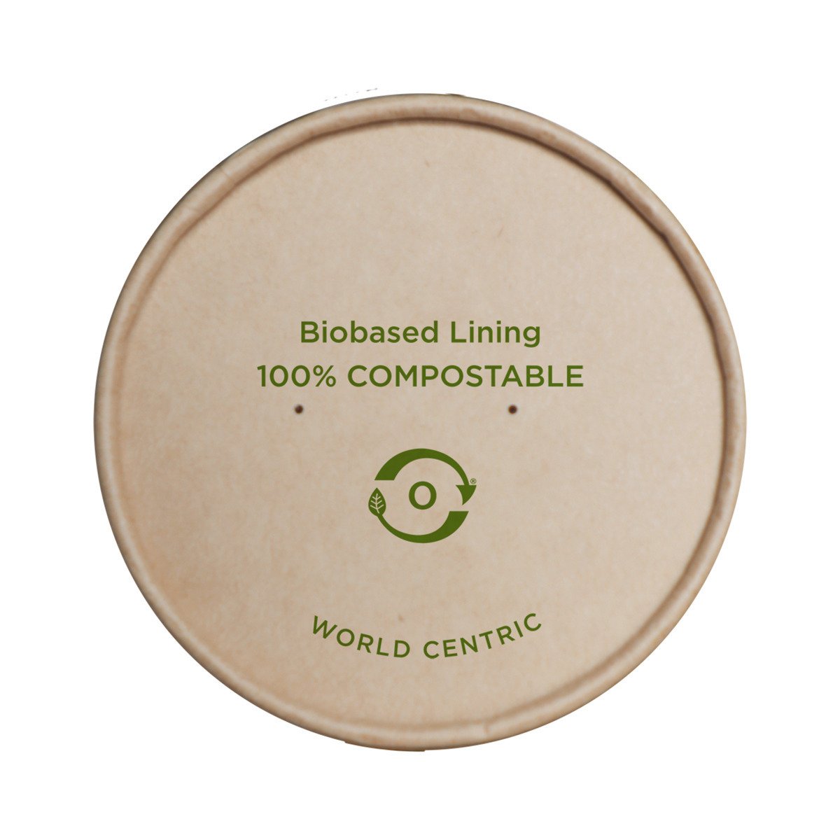 World Centrics Kraft Paper LID w/PLA Lining -For 12-32 Ounce Paper Soup ...