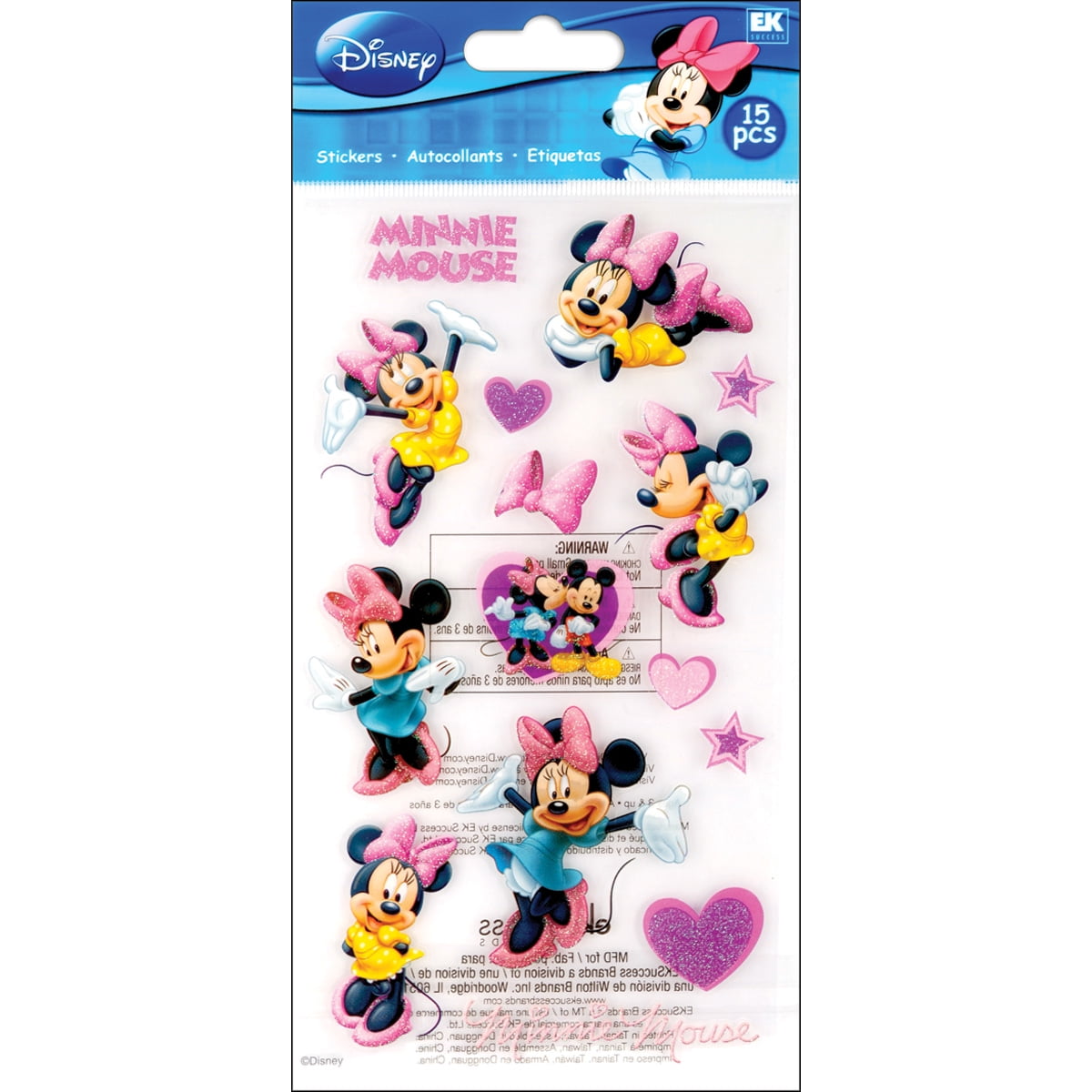 Disney Classic Stickers-Minnie Mouse - Walmart.com - Walmart.com
