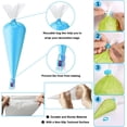 Piping Bags and Tips Set - 100 12Inch Disposable Pastry Piping Bags for ...
