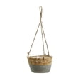 Jute Rope Hanging Planter, Woven Plant Basket with Leak-Proof Liner ...