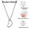 304 Stainless Steel Curb Chains Neecklaces Heart Stainless Steel Color ...