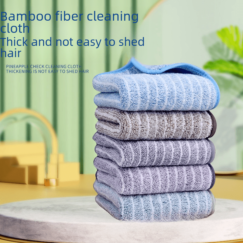 Trapo de cocina de fibra de carbón de bambú, antiadherente, paño de ...