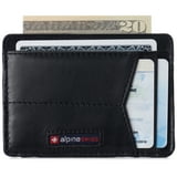 Alpine Swiss Double Diamond Mens RFID Money Clip Minimalist Front ...