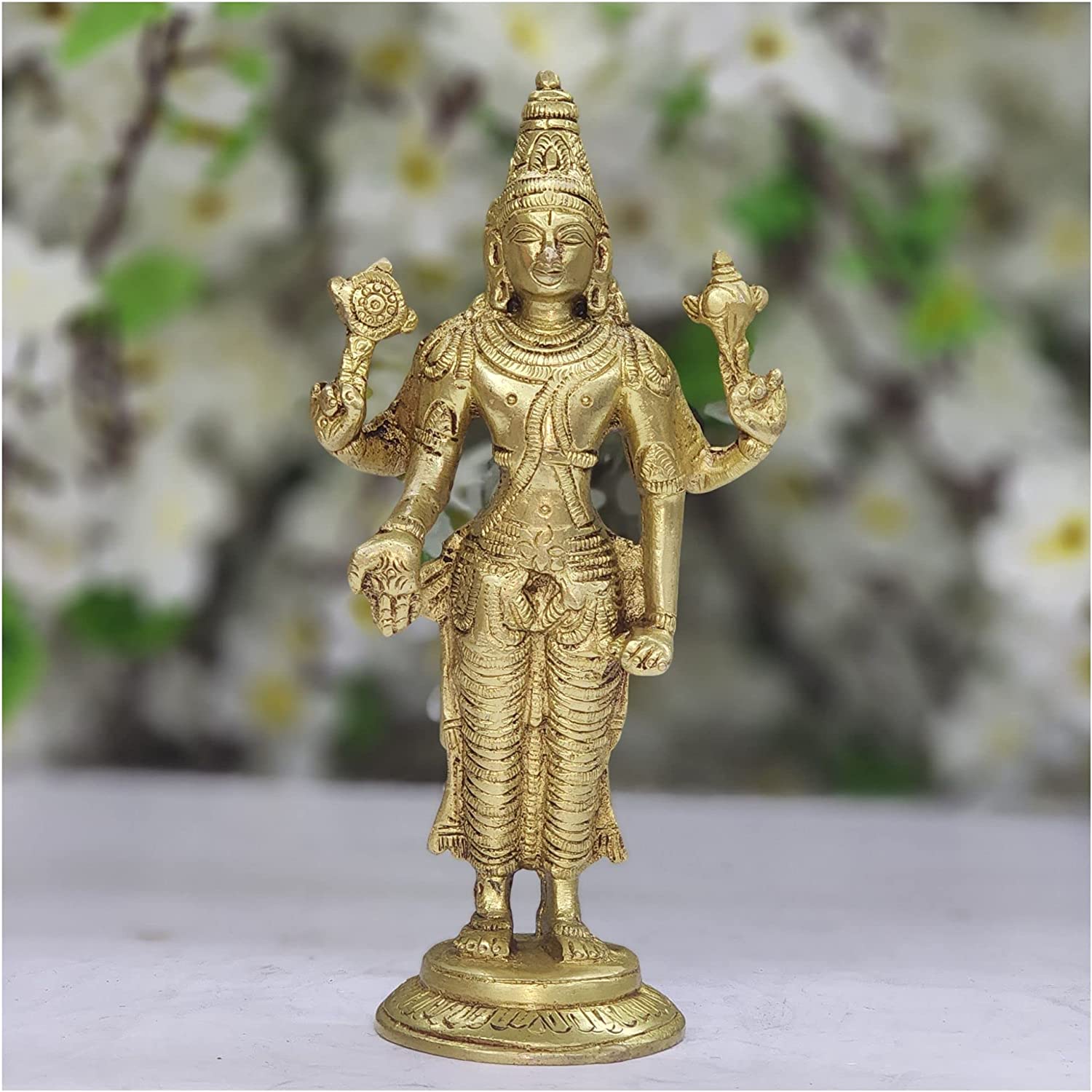 Lord Vishnu Statue Hindu God Statue in Brass Vishnu Nepal | Ubuy