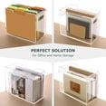 Clear Acrylic Folder Organiser File Storage Case with Portable Handle ...