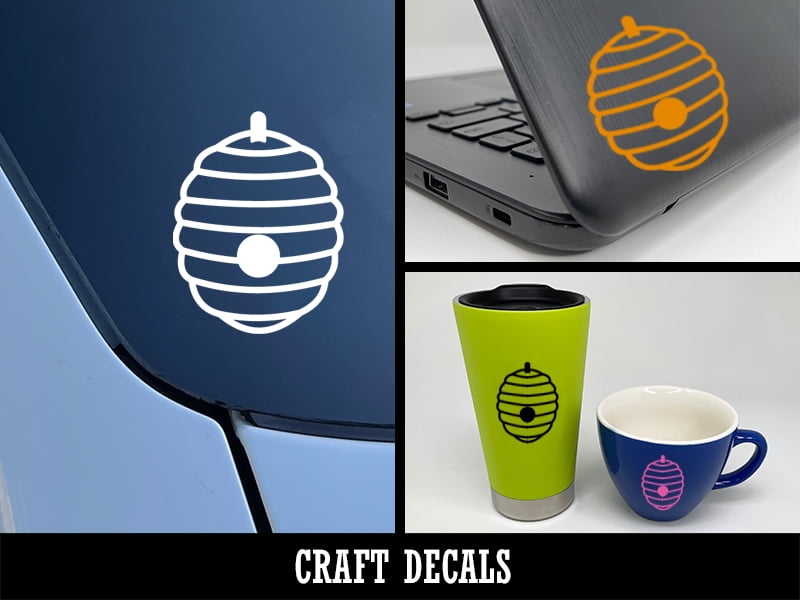 Bee Hive Craft Vinyl Indoor Outdoor Decal Sticker - Tan - 3 Inch ...