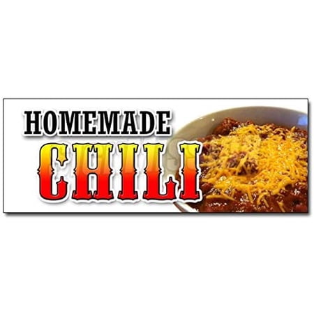 12" Homemade Chili Decal Sticker Bread Bowl Texas Beans Beef Chicken ...
