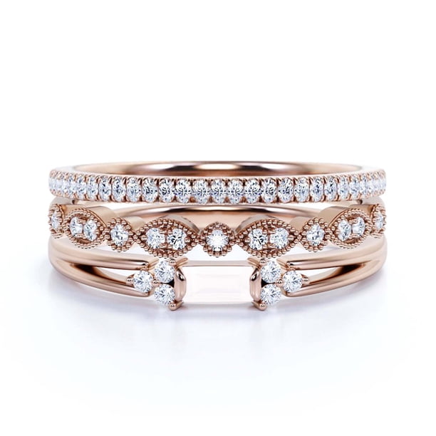 Classic Minimalist 2.00 Carat Baguette Cut Diamond Moissanite ...