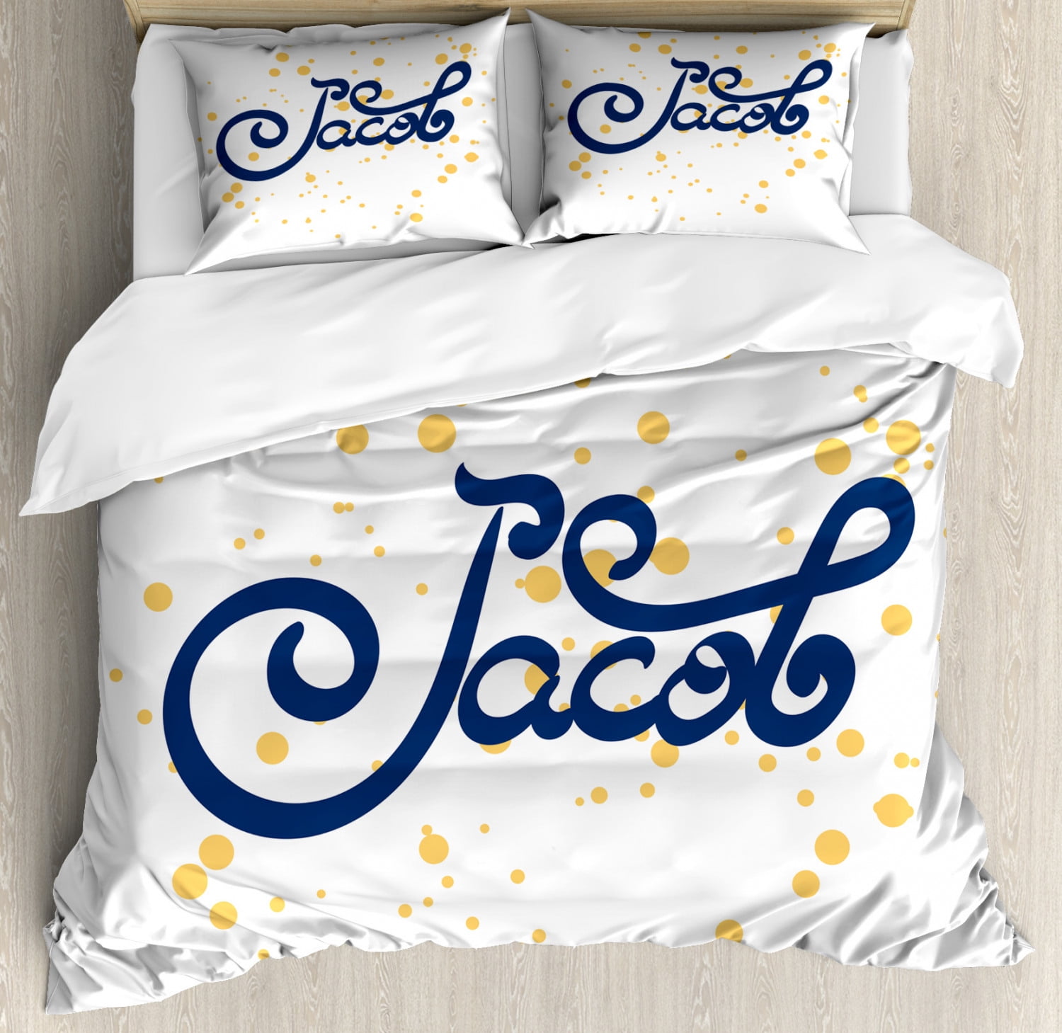 Jacob Queen Size Duvet Cover Set, Religious Name with Modern ...