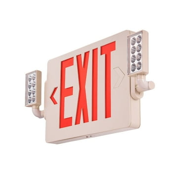 LEONLITE 12-Pack Wet Location LED Exit Sign, Weatherproof Outdoor ...