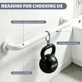20 Inch Shower Grab Bar 1.25" Dia, White Anti Slip Bathroom Grab Bar ...