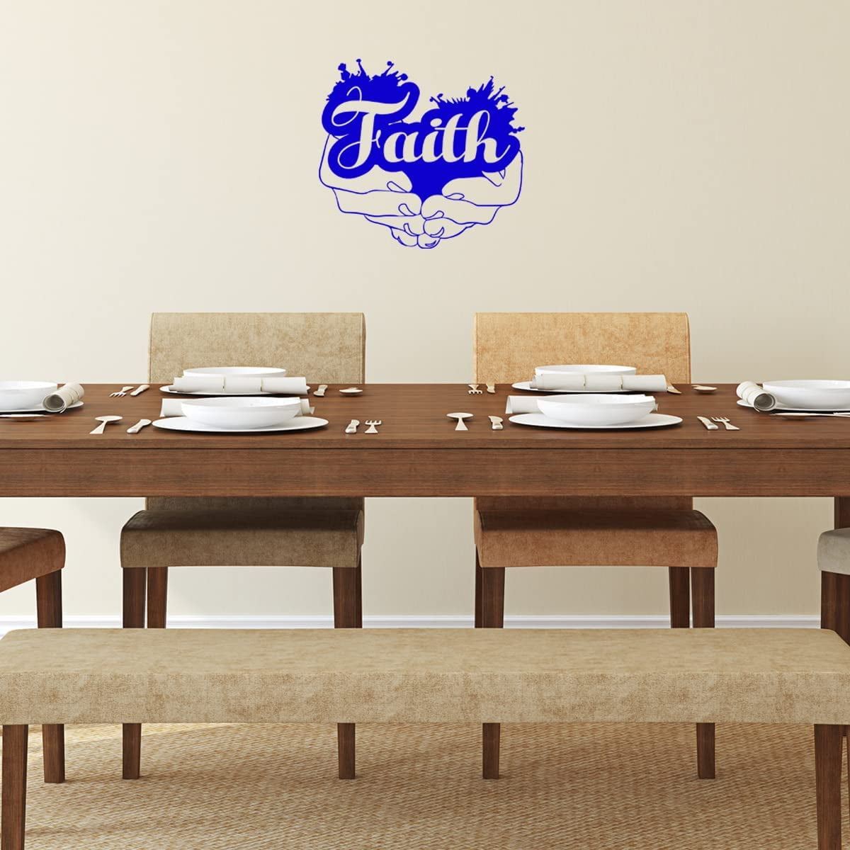 VWAQ Faith Hands Wall Decor Christian Decal Religious Home Decor ...