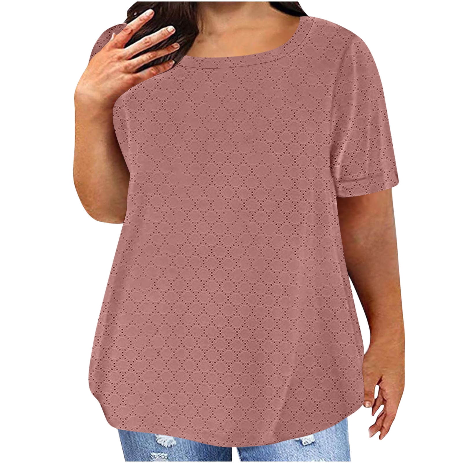 Click here for Fatyb Womens Plus Size Summer Tops Crew/V Neck Eye... prices