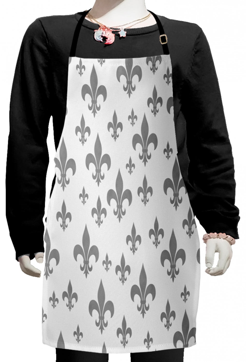 Fleur De Lis Kids Apron, Lily Pattern Classic Retro Royal Vintage ...