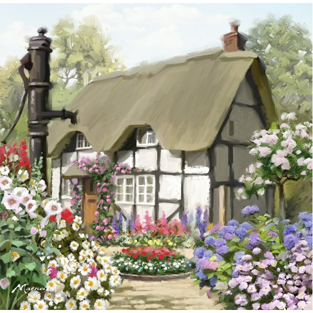 English Cottage Poster Print by The Macneil Studio (12 x 12) - Walmart ...