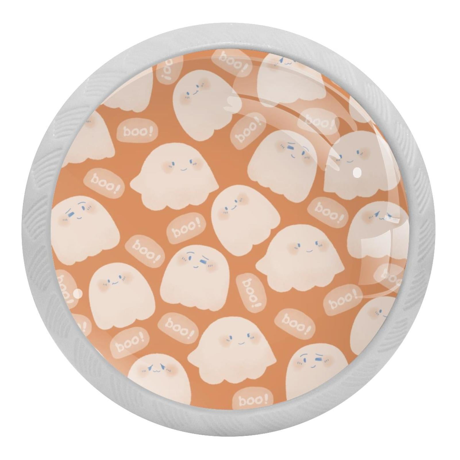 4PCS Round Ghost Cabinet Fluorescence Knob Glowing in the Dark ...