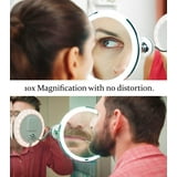 NuBrilliance LED Portable Mirror, 5x Magnifying, Compact, Distortion ...