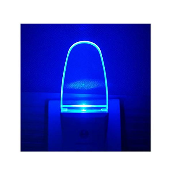 4 Pack Night Light Lamp with Dusk to Dawn Sensor, Plug in, Blue Led ...