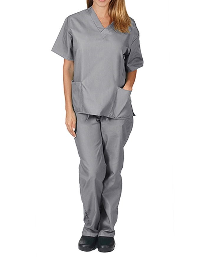 Natural Uniforms UNISEX SIX POCKET SOLID SCRUB SET - BP101 - Walmart.com