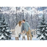 6x4FT Winter Backdrop Winter Scene Backdrop Snow Wonderland Pine Tree ...