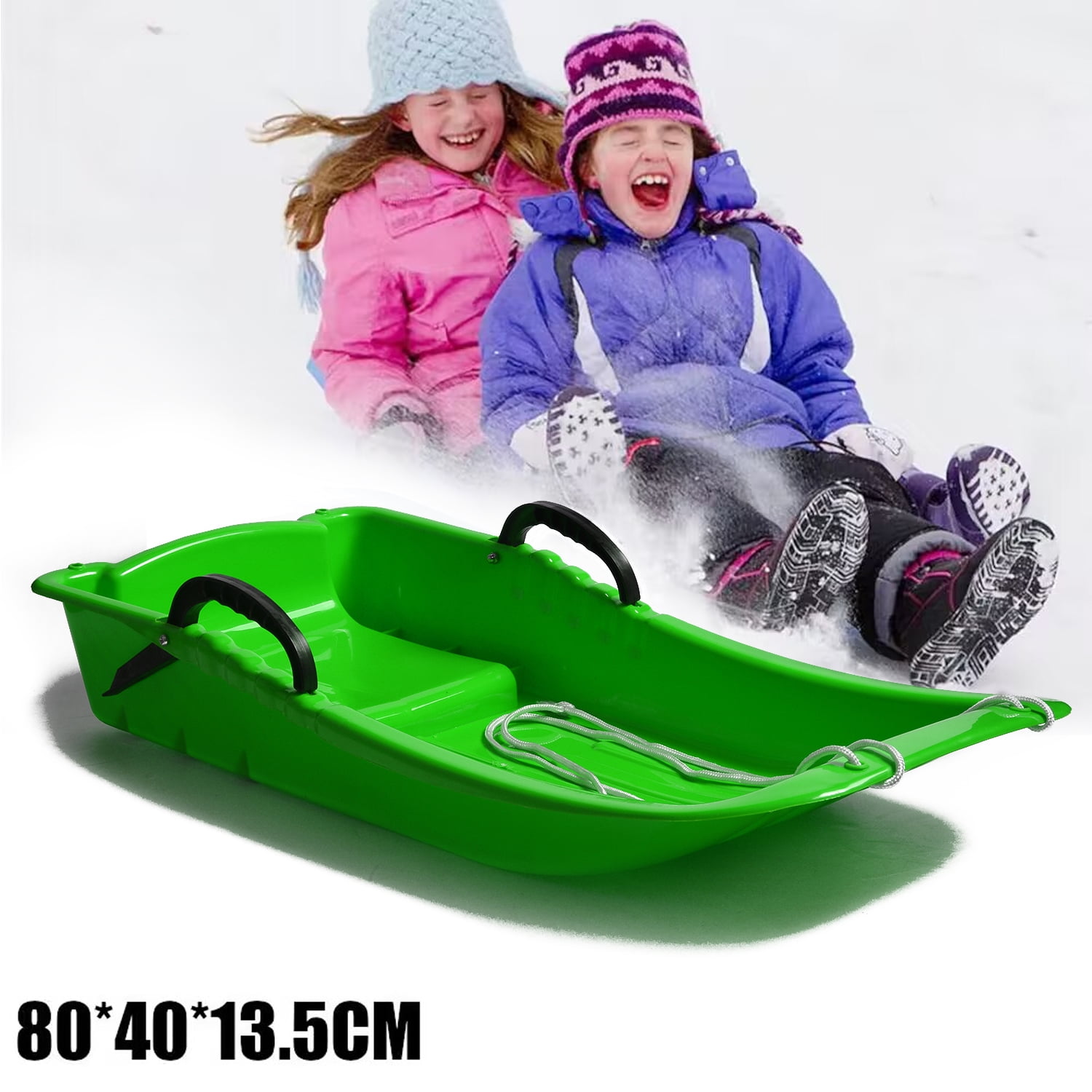 AGPTEK Winter Durable Plastic Snow Sled Boat Shape Snow Sledge Sport ...