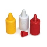 Joie Mini Condiment Containers, 3pc set. Refillable Red, White, and ...