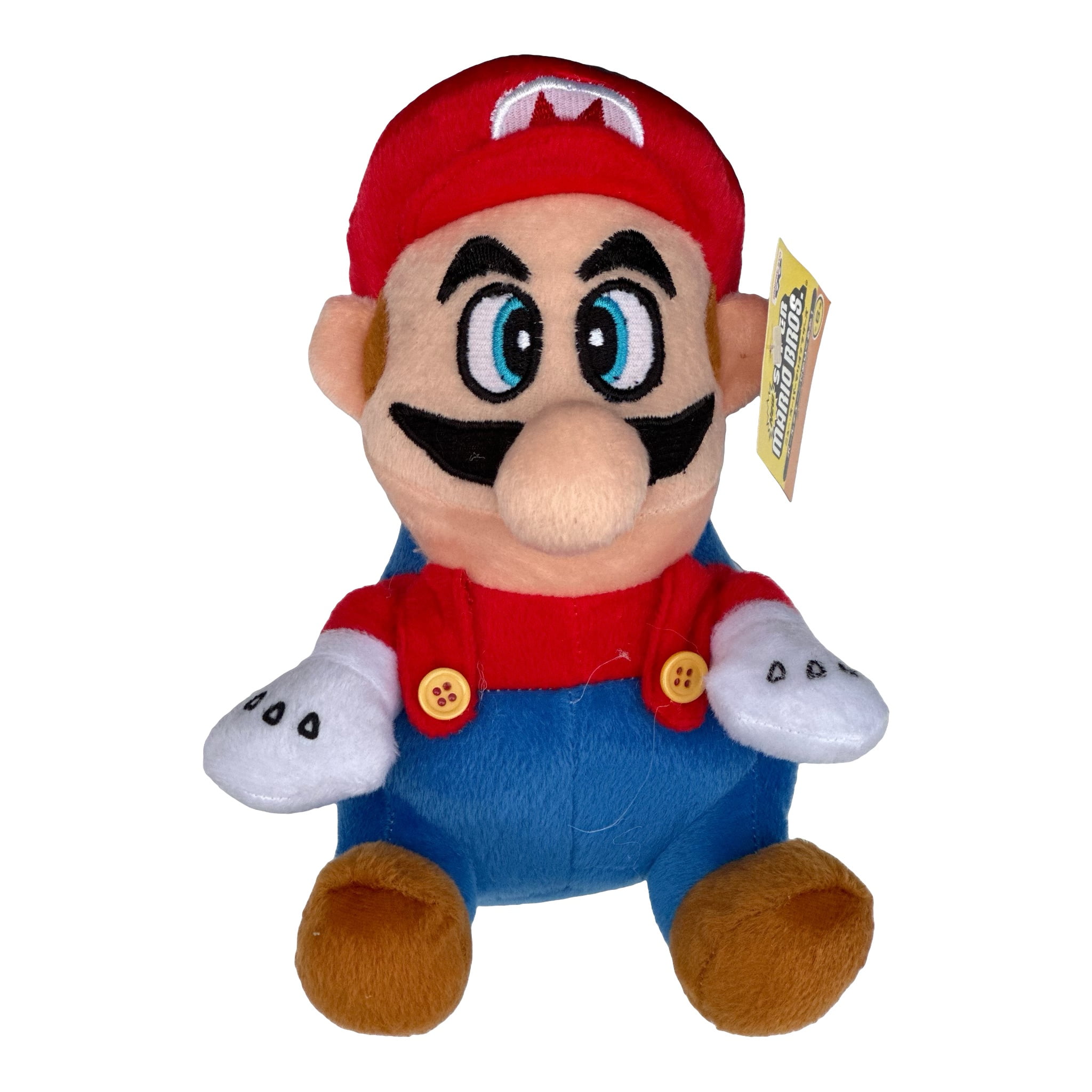 Super Mario Plush- Big Nose Mario Classic Outfit Stuffed Toy (8in ...