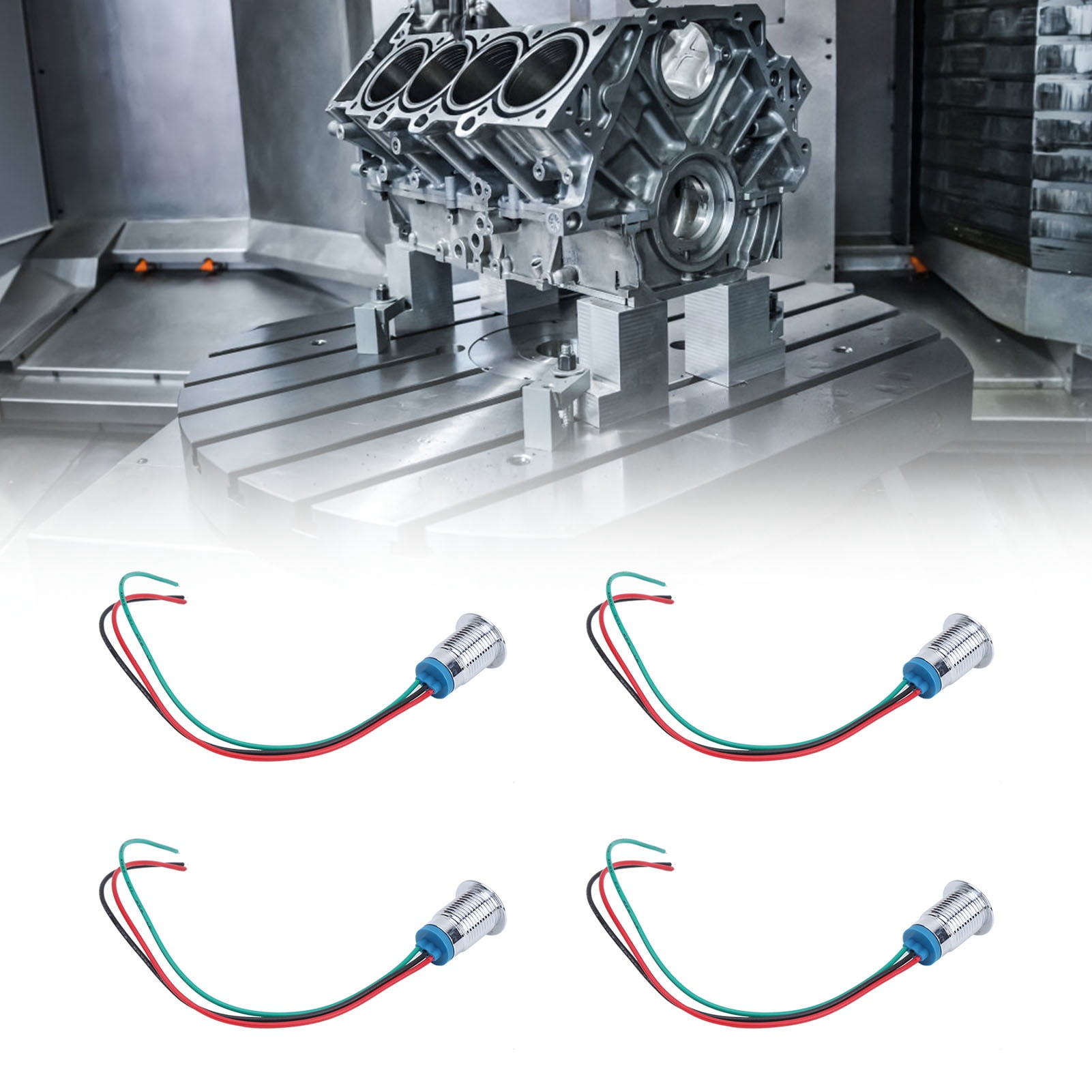 Mini LED Redondo 4 Juegos De LED Redondos Precableados Electrodo De ...