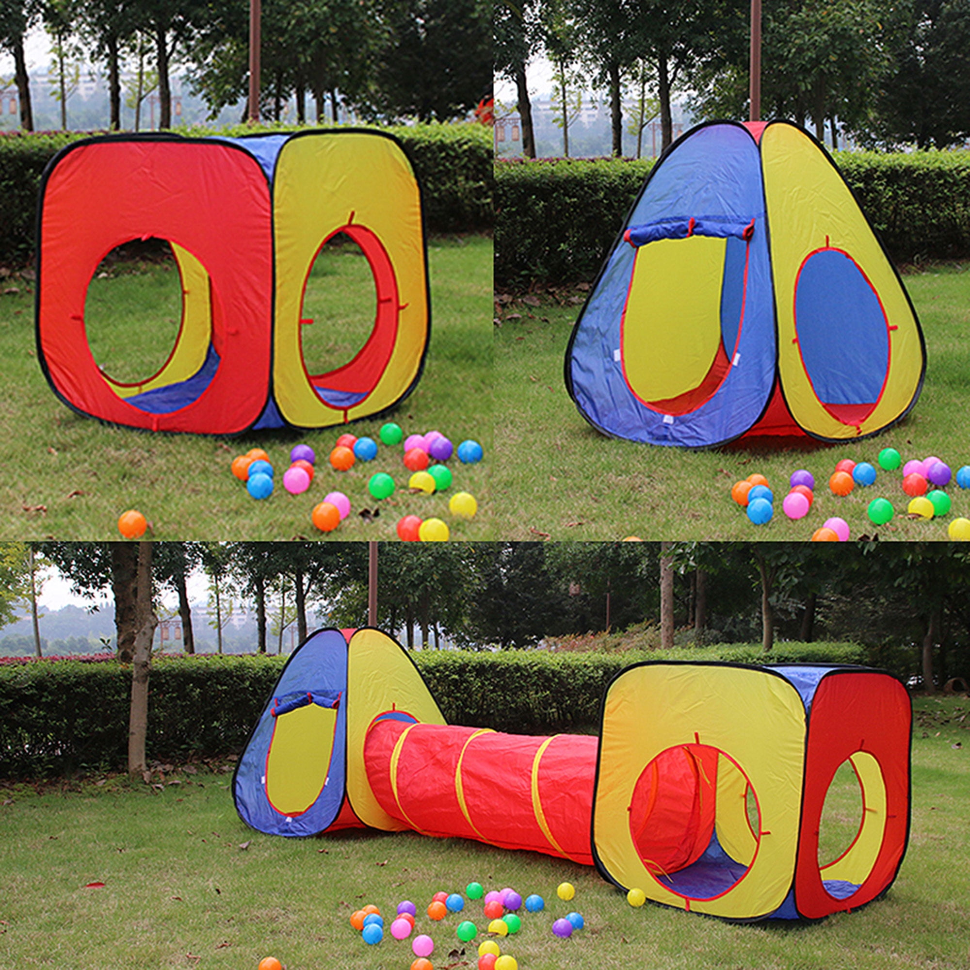 3Pcs Play Tent And Tunnels For Kids Gift For Toddler Boys Girls Best 3Pcs Play Tent And Tunnels For Kids Gift For Toddler Boys Girls Best