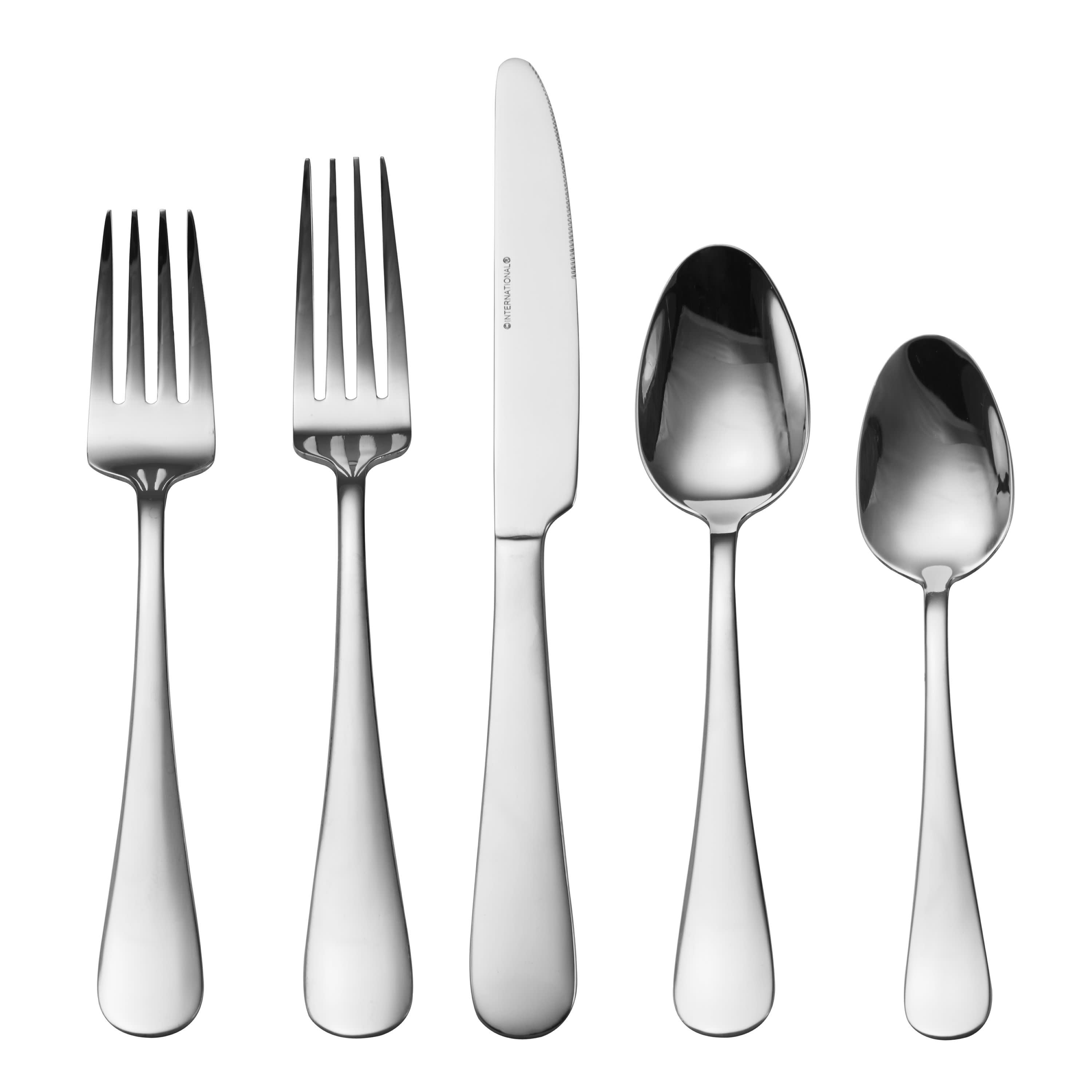 International Silver Glamour 20-piece Stainless Steel Flatware Set ...