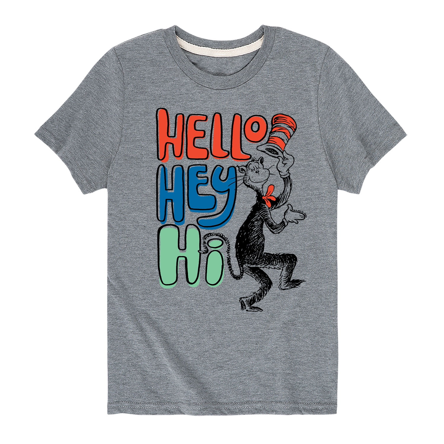 Dr. Seuss - Hello Hey Hi - Toddler And Youth Short Sleeve Graphic T ...