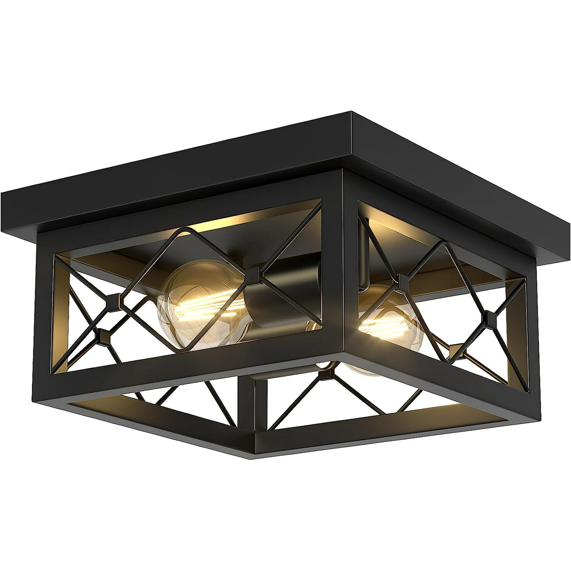 Flush Mount Ceiling Light, 2-Light Hallway Light Fixtures Ceiling Mount ...