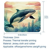 Whale Mouse Pad, Rubber Base Computer Mouse Pads for Wireless Mouse ...