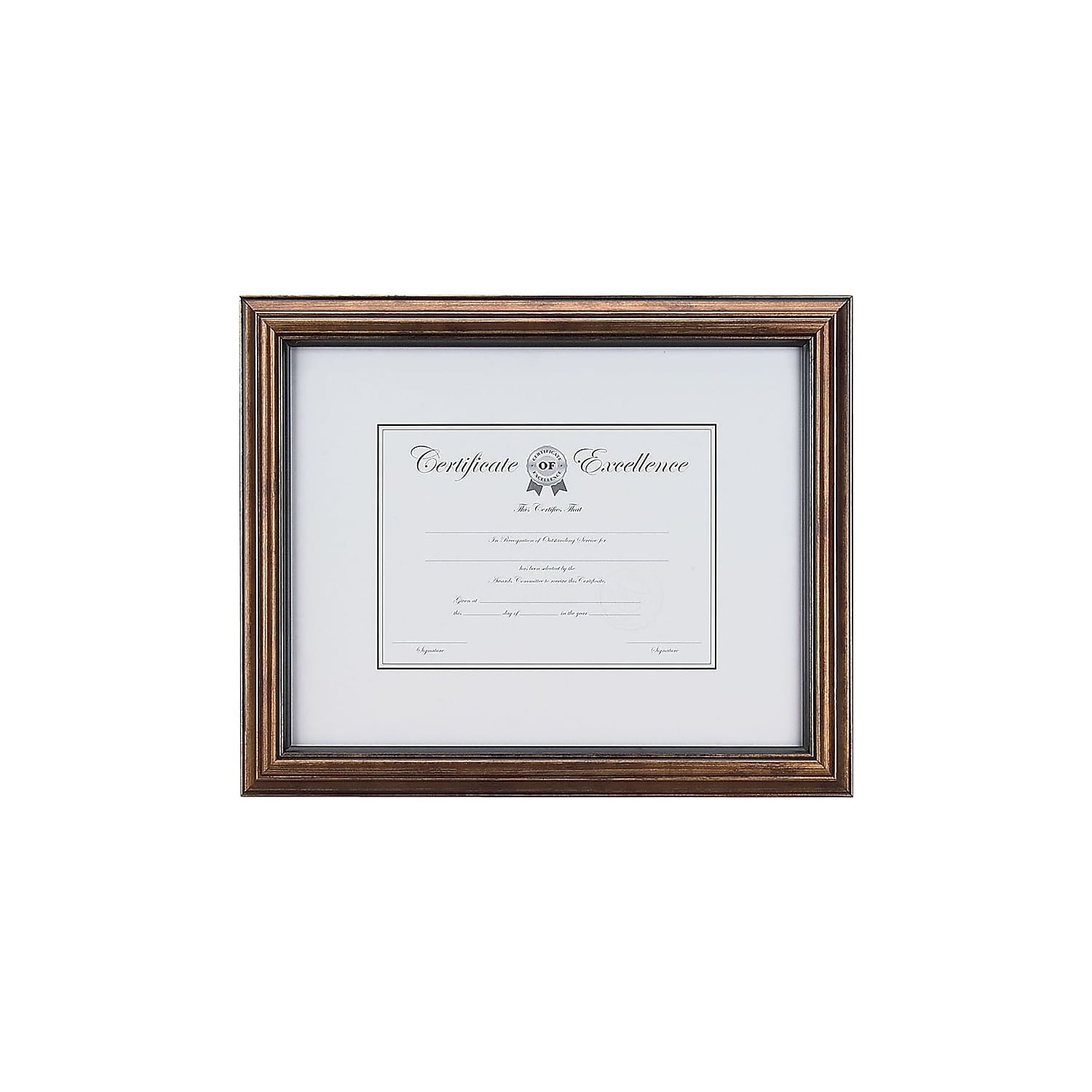 Staples Plastic Certificate Frame Bronze (53121/20189) 810921 - Walmart.com