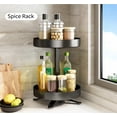 2 Tier Rotating Spice Rack, 10-inch Spinning Spice Organizer, Kitchen ...