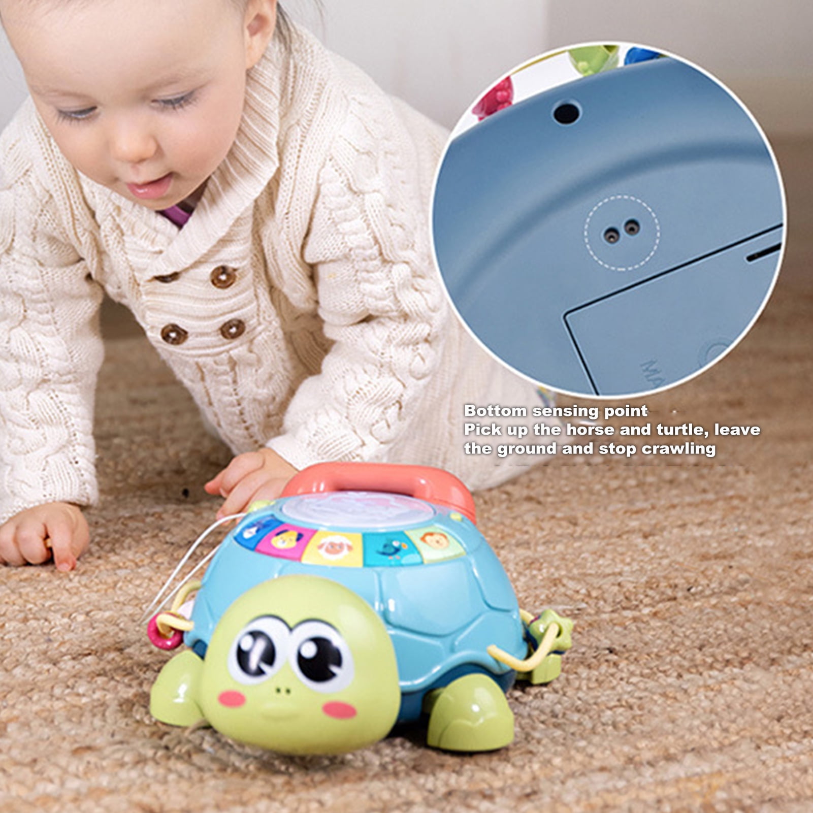 Travelwant Baby Musical Turtle Toy, Spanish English Bilingual Learning ...