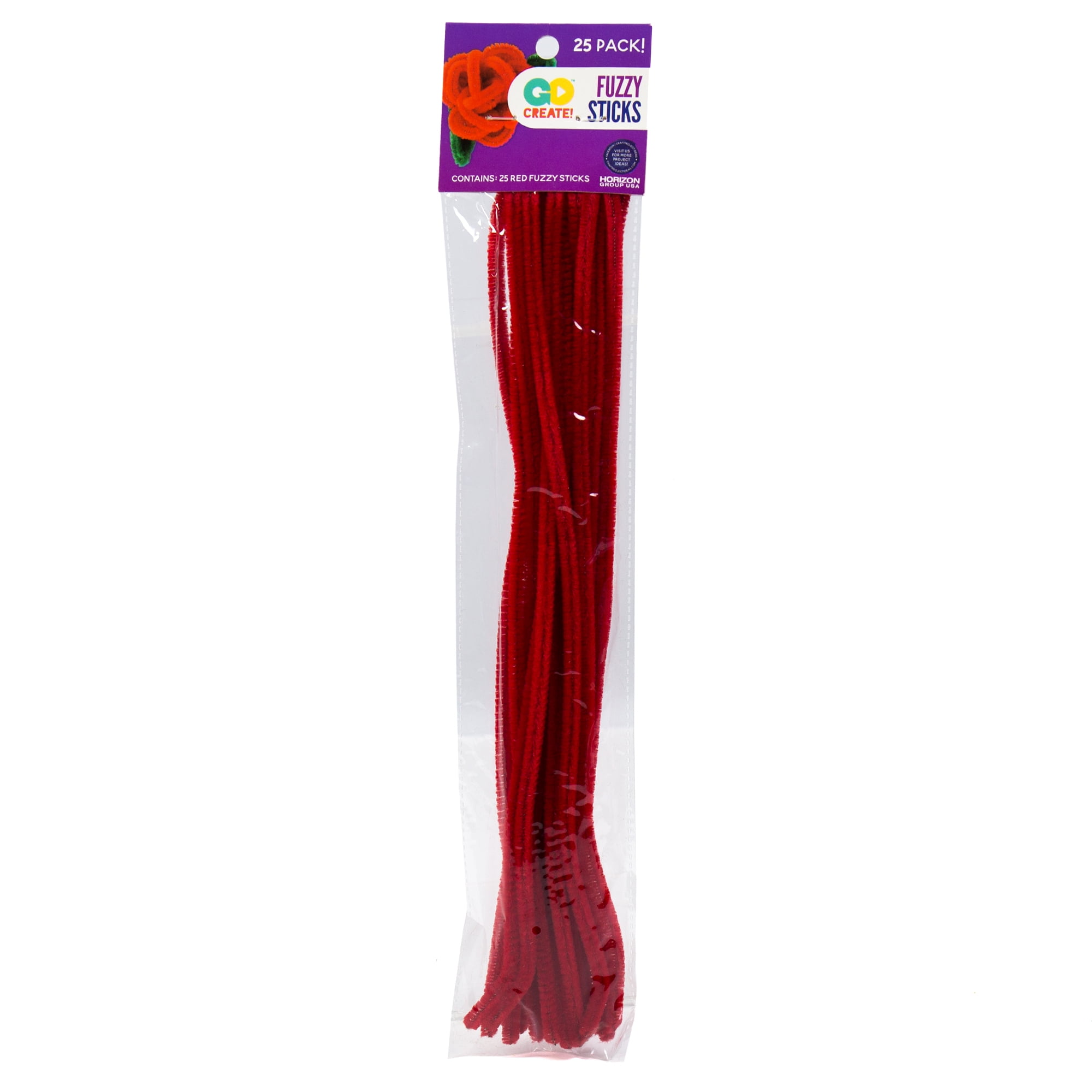 Go Create Red Fuzzy Sticks, 25 Ct. - Walmart.com