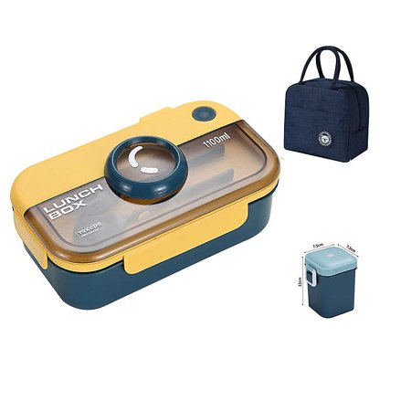 Camera Modeling Hermetic Lunch Box Microwavable With Fork Spoon Bento ...