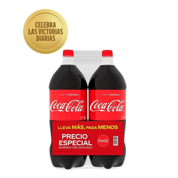 Refresco Coca Cola sabor original 2 pzas de 3 l c/u | Walmart en línea