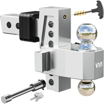 Axientro Adjustable Trailer Hitch Fits 2" Receiver, 6 inch Drop/Rise,2 ...