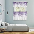 Farmhouse Kitchen Curtains Set for Windows, Watercolor Purple ...