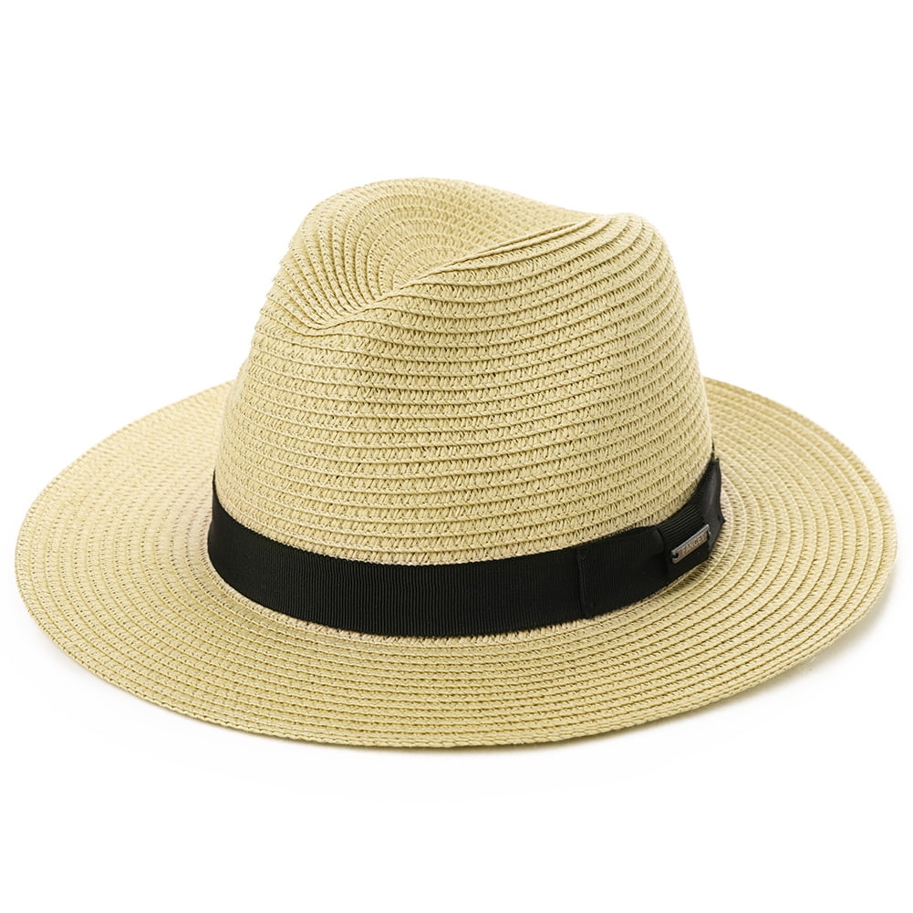 Comhats Womens Straw Fedora Brim Panama Beach Crushable Packable Havana ...