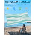 Aqua Ocean Waves Sun Shade Sail 12' x 16', Abstract Modern Ombre ...