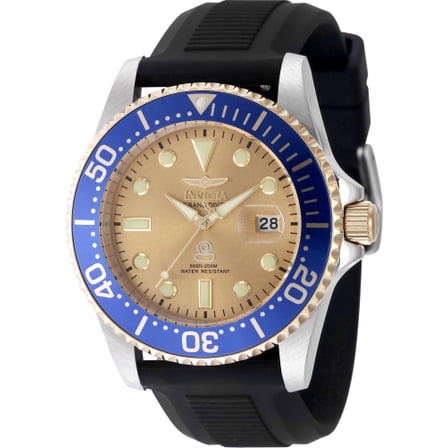 Invicta 47198 Men's Pro Diver Silver Tone and Black Dial Watch ...